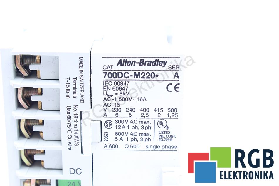 ALLEN BRADLEY 700DC-M220 | RGB Automatyka industrial automation center